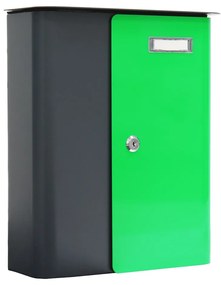 Rottner Splashy vodotěsná poštovní schránka antracit a neonově zelená