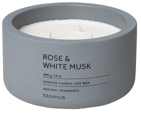 Vonná svíčka ze sojového vosku Rose & White Musk velká FRAGA BLOMUS