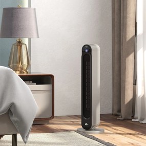 HOMCOM Elektrické topení, 3 režimy, 12hodinový časovač, LED displej, oscilační funkce