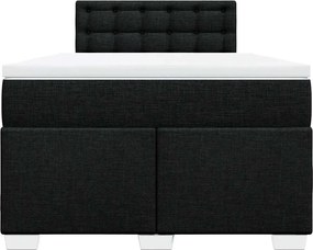Box spring postel s matrací černá 120x190 cm textil 3288143