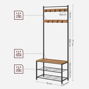 Předsíňová stěna 70x32.5x175 cm
