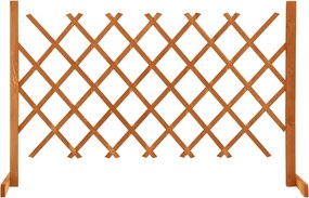 Zahradní trelážový plot oranžový 120 x 90 cm masivní jedle 314824