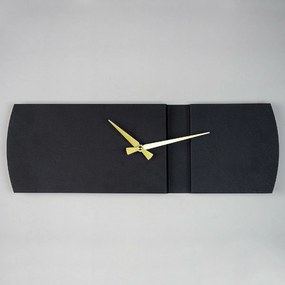 Nástěnné hodiny Origami APS097, Black, 16 x 49 cm