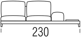 Beltá / Frajumar designové sedačky Slim 230cm bez područek