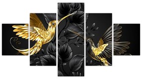 Obraz - Kolibříci očima umělce (125x70 cm)
