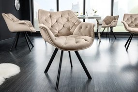 Židle The Dutch Comfort sametově béžová područka/ 39177