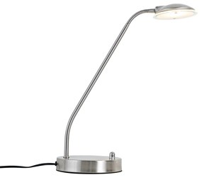 Moderní stolní lampa ocelová včetně LED - Eva