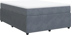 Box spring postel s matrací tmavě šedá 140x200 cm samet 3285645