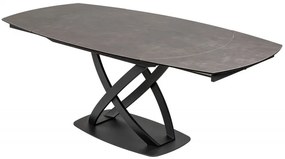 Noble Home Antracitový rozkládací jídelní stůl Inceptun 130-190 cm