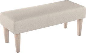 Dlouhá lavička 100x40cm barva šedá látka pletený vzor