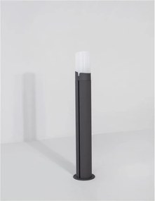 NV 9209212 Venkovní sloupkové svítidlo PYRO tmavě šedý hliník bílý akryl E27 1x12W 220-240V IP54 bez žárovky - NOVA LUCE