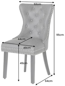 Designová židle Queen černý samet