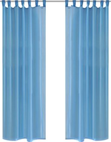 vidaXL Voálové závěsy, 2 ks, 140x175 cm, [130203] Barva: Královská modř