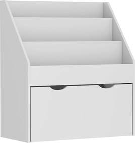 AIYAPLAY dětský regál s 3 policemi a zásuvkou pro extra úložný prostor, 62,5D x 30Š x 70V cm, šedý