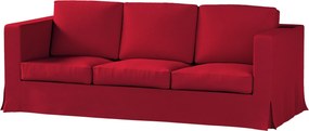 Potah na pohovku IKEA Karlanda 3-místná nerozkládací, dlouhý barva červená látka pletený vzor