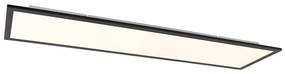 Stropní lampa černá 120 cm vč. LED s dálkovým ovládáním - Liv
