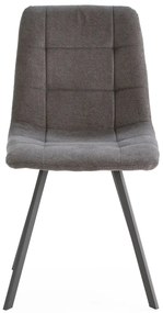 Tmavě šedá čalouněná jídelní židle Marckeric Lava