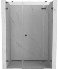 Mexen Lunar sprchové dveře otočné pravé 120 cm, transparentní, gun metal - 834S-120-050-95-00-P