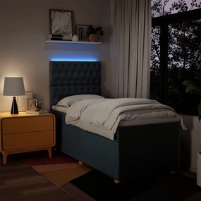 Box spring postel s matrací modrá 80x200 cm textil 3293420