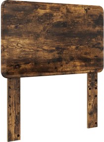 Rám postele s čelo Kouřový dub 90 x 190 cm Kompozitní dřevo 3412841