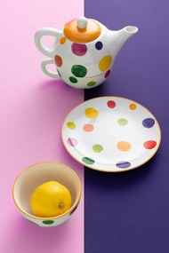 Tea for One s barevnými puntíky Polli Dot v krabičce - 19*12*15 cm / 420/ 200 ml