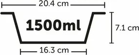 Flamingo LILO Cestovní miska černo-šedá 1500ml