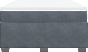 Box spring postel s matrací tmavě šedý 140 x 190 cm samet 3285282