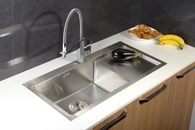 Sapho, MAYA stojánková dřezová baterie se sprškou, chrom, MA780