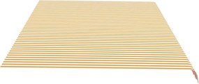 Náhradní plachta na markýzu žlutá a bílá 600 x 350 cm polyesterová 311944