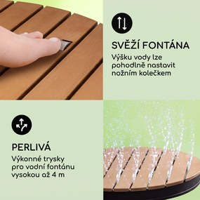 Blumfeldt Sumatra Breeze kulatá zahradní sprcha WPC hliník 70x55 cm