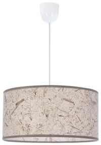 Béžové závěsné svítidlo s textilním stínidlem ø 30 cm Papirus – Candellux Lighting