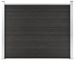 Plotový dílec WPC 180 x 146 cm šedý 148982