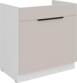 COMO | dolní skříňka 80 ZL 1S dřezová | 80 cm | bílá/kašmír