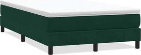 Postel Box Spring bez matrace tmavě zelená 120x220 cm samet 3315870