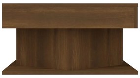 Konferenční stolek hnědý dub 57 x 57 x 30 cm kompozitní dřevo - Default Title
