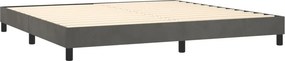 Box spring postel s matrací tmavě šedá 200x200 cm samet 3141504