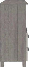 Příborník HAMAR světle šedý 85 x 35 x 80 cm masivní borovice 340499