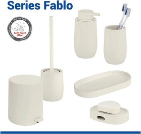 Krémový keramický kelímek na zubní kartáčky Fablo – Wenko