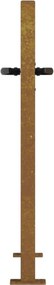 Zahradní branka 100 x 75 cm corten ocel bambusový design 153184