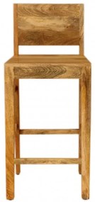 Indický nábytek - Barová židle Hina 45x105x45 z mangového dřeva Mango natural