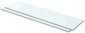 Policové desky 2 ks sklo čiré 60 x 12 cm 3051562
