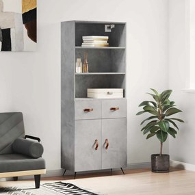 vidaXL Skříň highboard 69,5 x 34 x 180 cm kompozitní dřevo [3200489] Barva: Betonová šedá