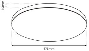 LED Stropní svítidlo SLIMI LED/24W/230V IP40 černá