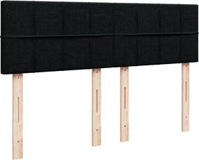 Box spring postel s matrací černá 140x200 cm textil 3288213