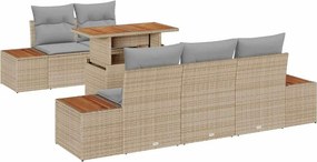 Sada zahradních pohovek 6 ks Beige a šedá 3350027