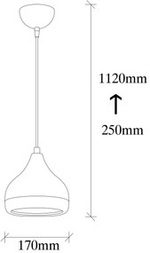 Závěsný lustr Yildo II černo-bílý
