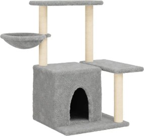 Škrabadlo pro kočky se sisalovými sloupky světle šedé 83 cm 172110