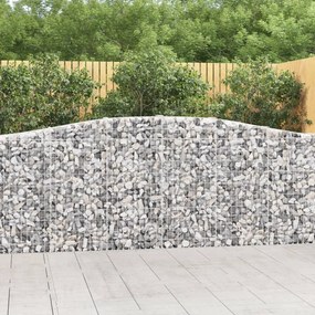 Klenuté gabionové koše 8 ks 400x30x100/120cm pozinkované železo 3145832