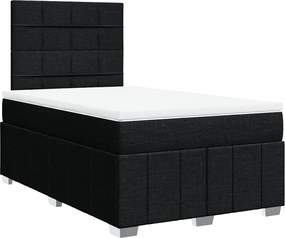 Box spring postel s matrací černá 120x200 cm textil 3293937