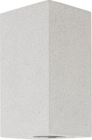 NV 9790551 Venkovní nástěnné svítidlo FUENTO bílý pískovec skleněný difuzor GU10 2x7W IP65 100-240V bez žárovky světlo nahoru a dolů - NOVA LUCE